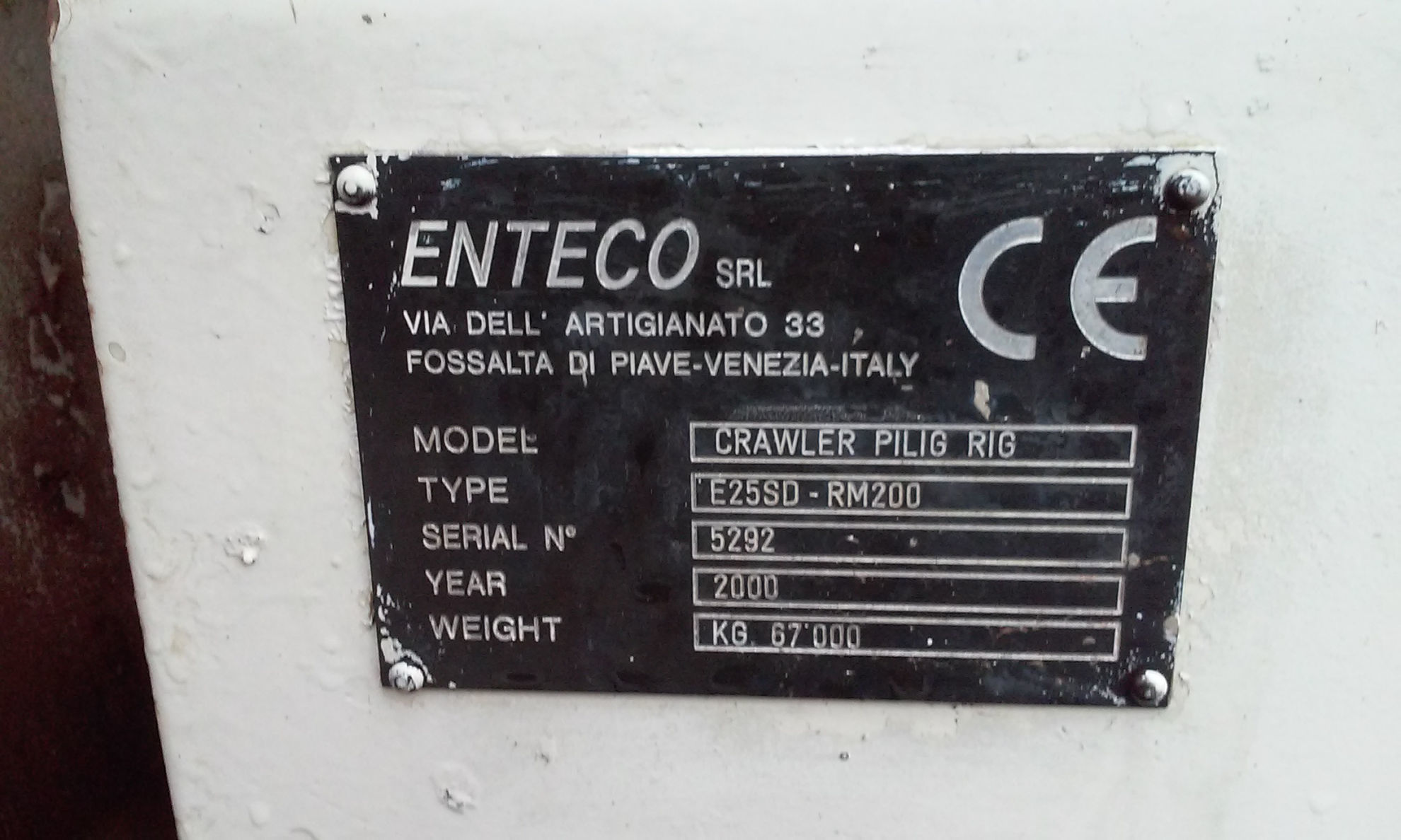 Surplus Equipments and OSMI parts ENTECO E25SD Hydraulic Piling & Drilling Machine - StokArti