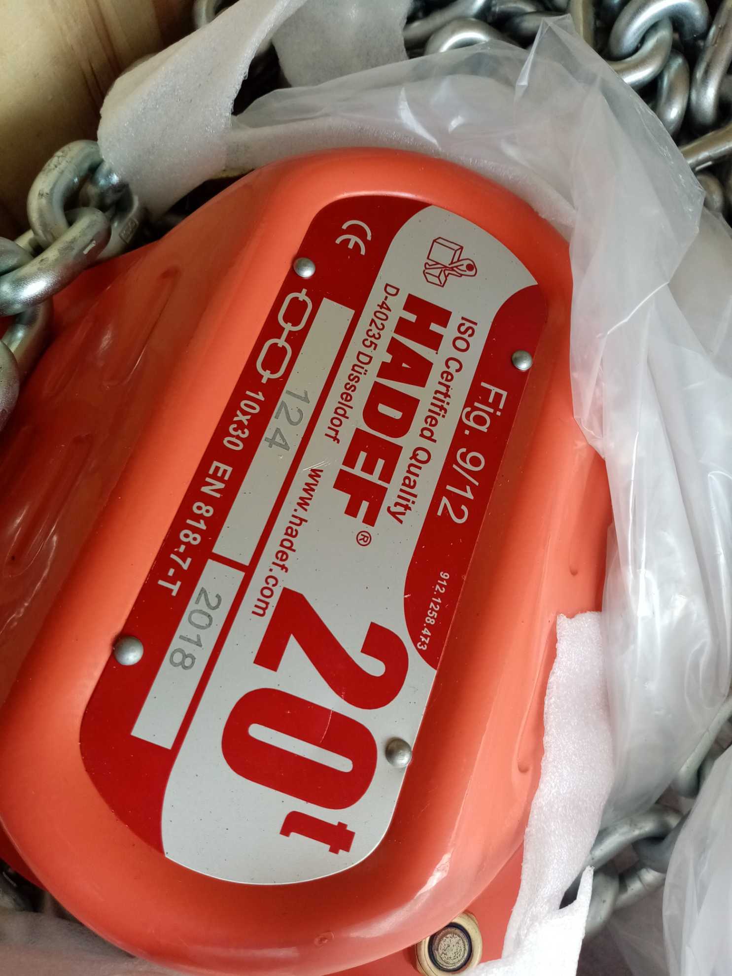 Trade OSMI parts & surplus inventory Manuel Chain Hoist HADEF 9/12 20 ...